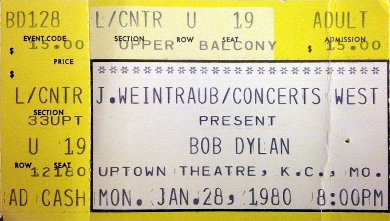 Dylanstubs.com - Tickets 1980-1989